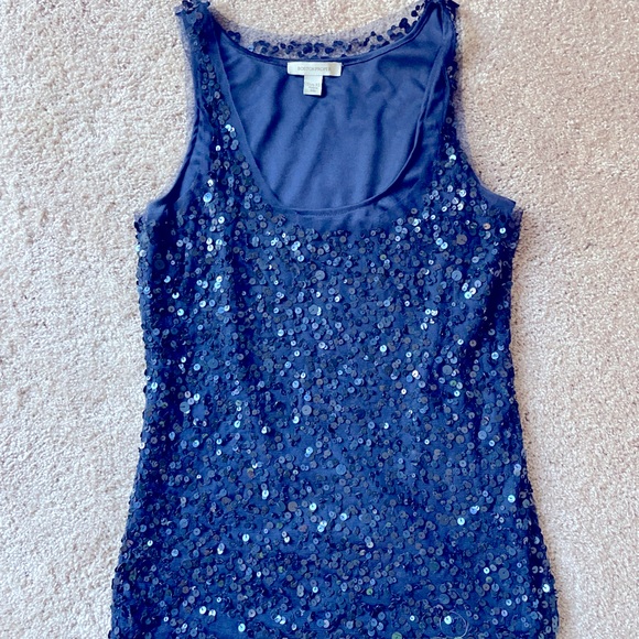Boston Proper | Tops | Boston Proper Sequined Tank Top | Poshmark